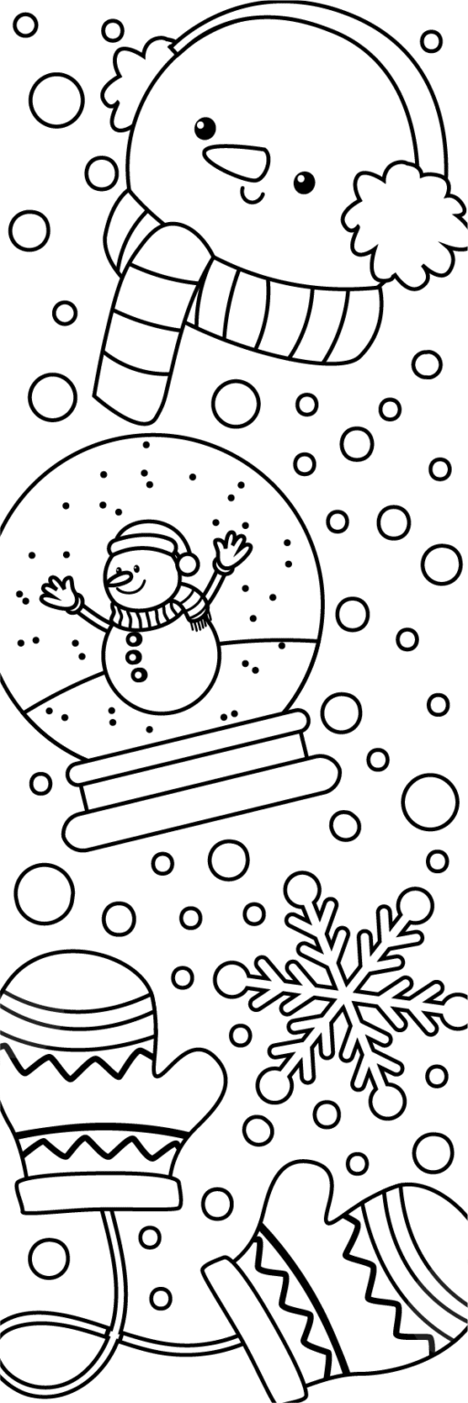 Winter Bookmarks Printable - Kids Activity Zone