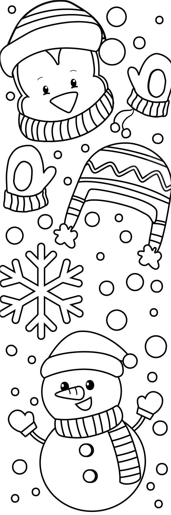 Winter Bookmarks Printable - Kids Activity Zone