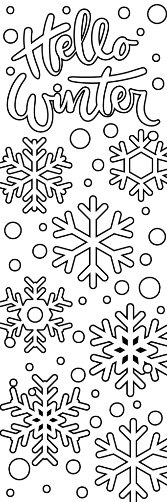 Winter Bookmarks Printable Kids Activity Zone