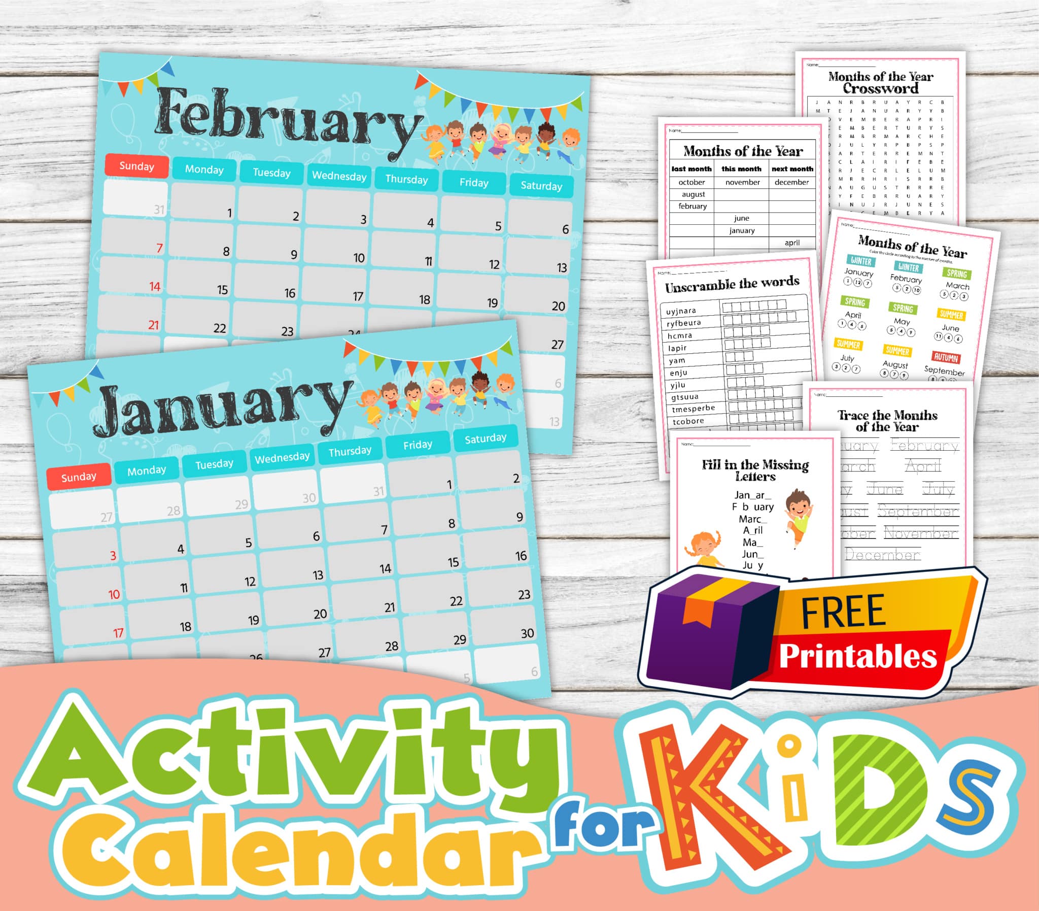 Months of the Year Worksheets - Kids Activity Zone