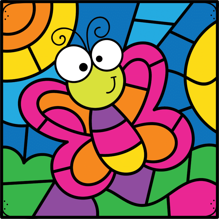 Spring Color by Number - Kids Activity Zone