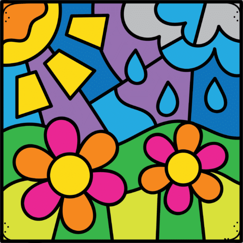 Spring Color by Number - Kids Activity Zone