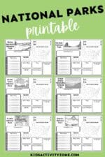 National Parks Worksheets - Kids Activity Zone