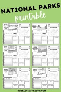 National Parks Worksheets - Kids Activity Zone