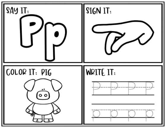 Beginner American Sign Language Worksheets - Kids Activity Zone