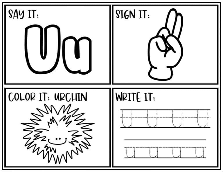 Beginner American Sign Language Worksheets - Kids Activity Zone
