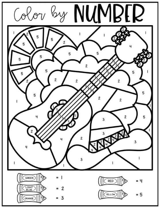 Cinco de Mayo Color by Number - Kids Activity Zone