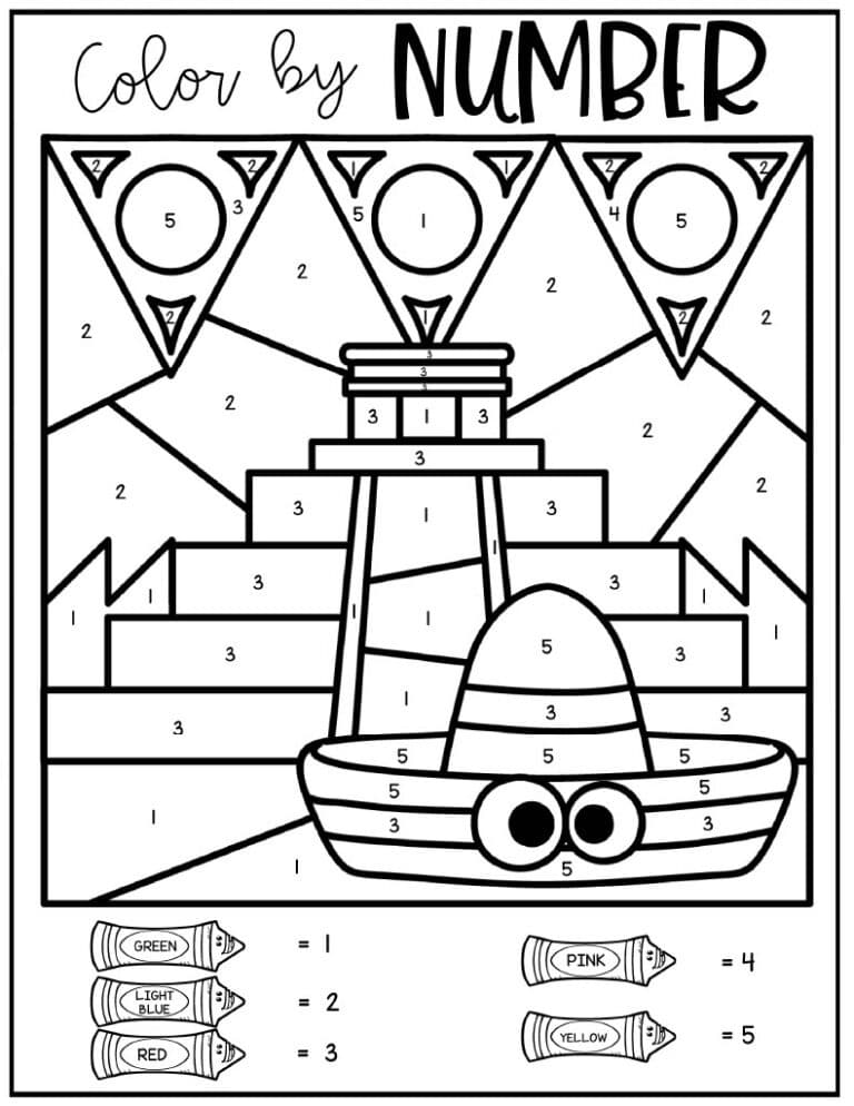 Cinco de Mayo Color by Number - Kids Activity Zone