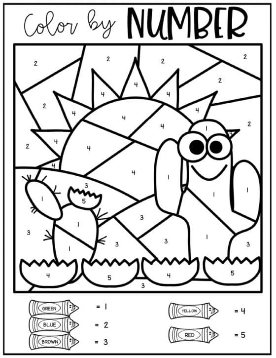 Cinco de Mayo Color by Number - Kids Activity Zone