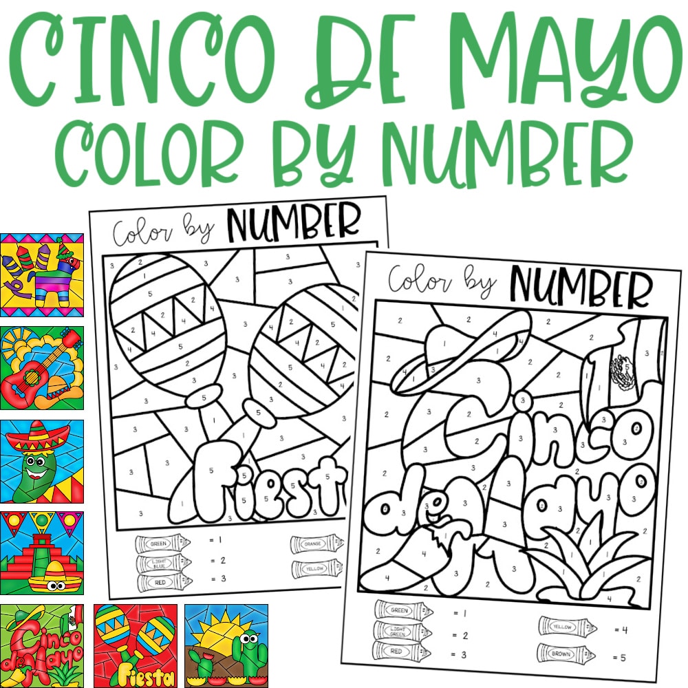 Cinco de Mayo Color by Number - Kids Activity Zone