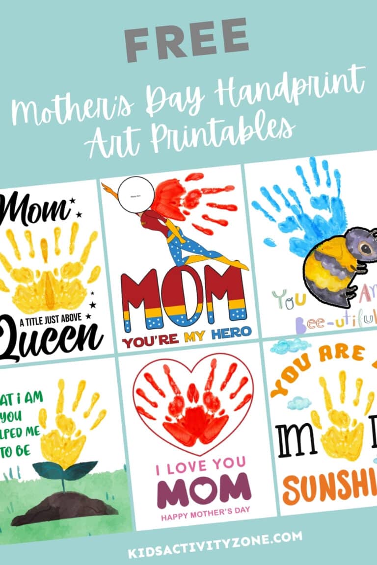Mother's Day Handprint Art Printables - Kids Activity Zone