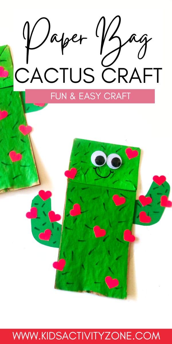 Paper Bag Cactus Craft - Kids Activity Zone