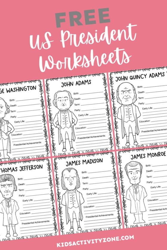 Free Printable Us President Worksheets