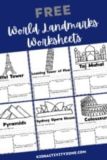 World Landmarks Worksheets - Kids Activity Zone