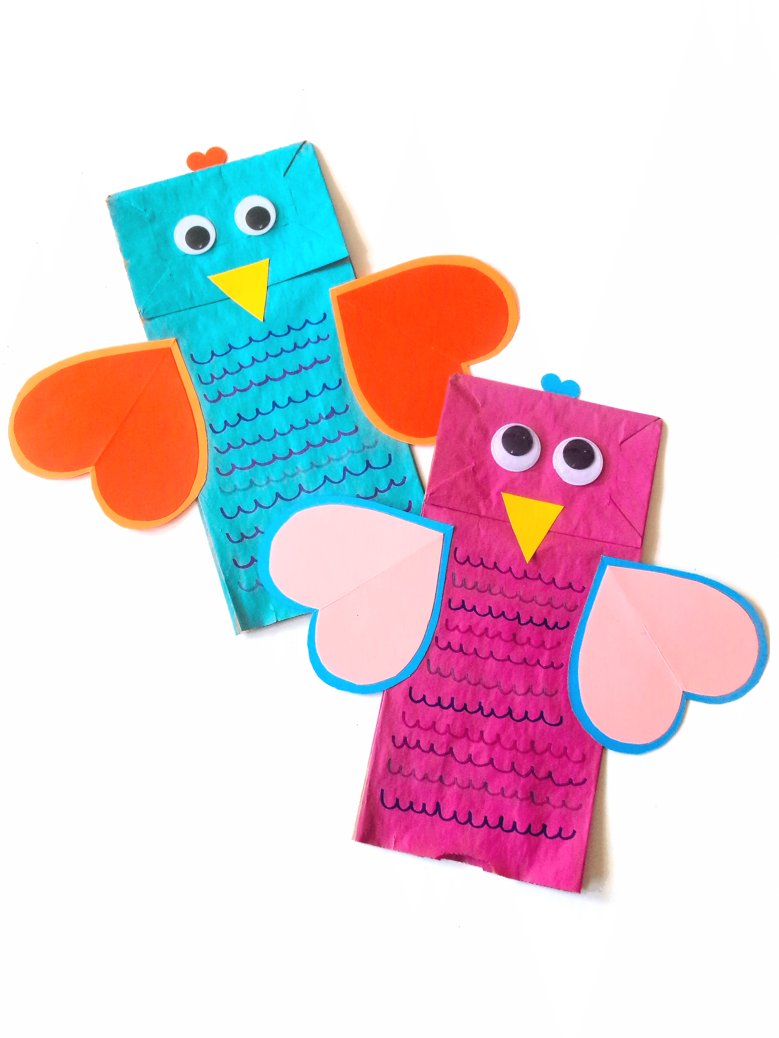 Paper Bag Love Birds - Kids Activity Zone