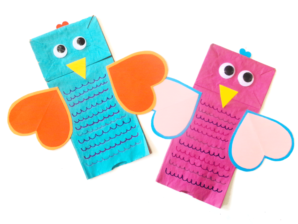 Paper Bag Love Birds - Kids Activity Zone