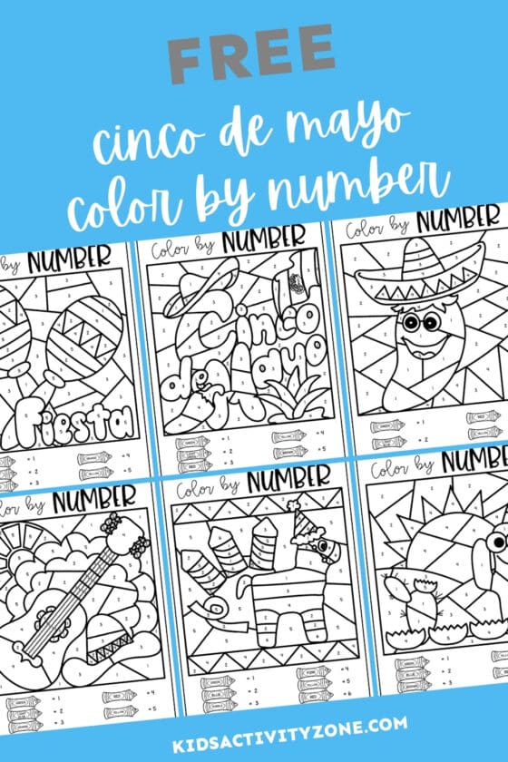 Cinco de Mayo Color by Number - Kids Activity Zone