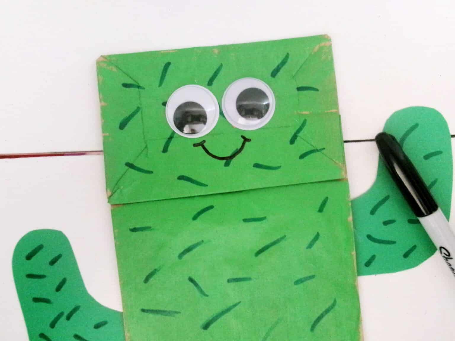 Paper Bag Cactus Craft - Kids Activity Zone