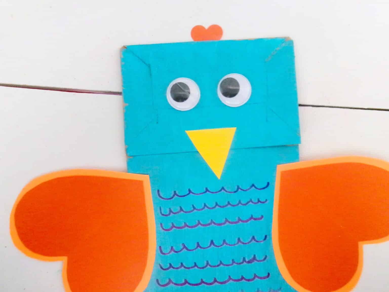 Paper Bag Love Birds - Kids Activity Zone