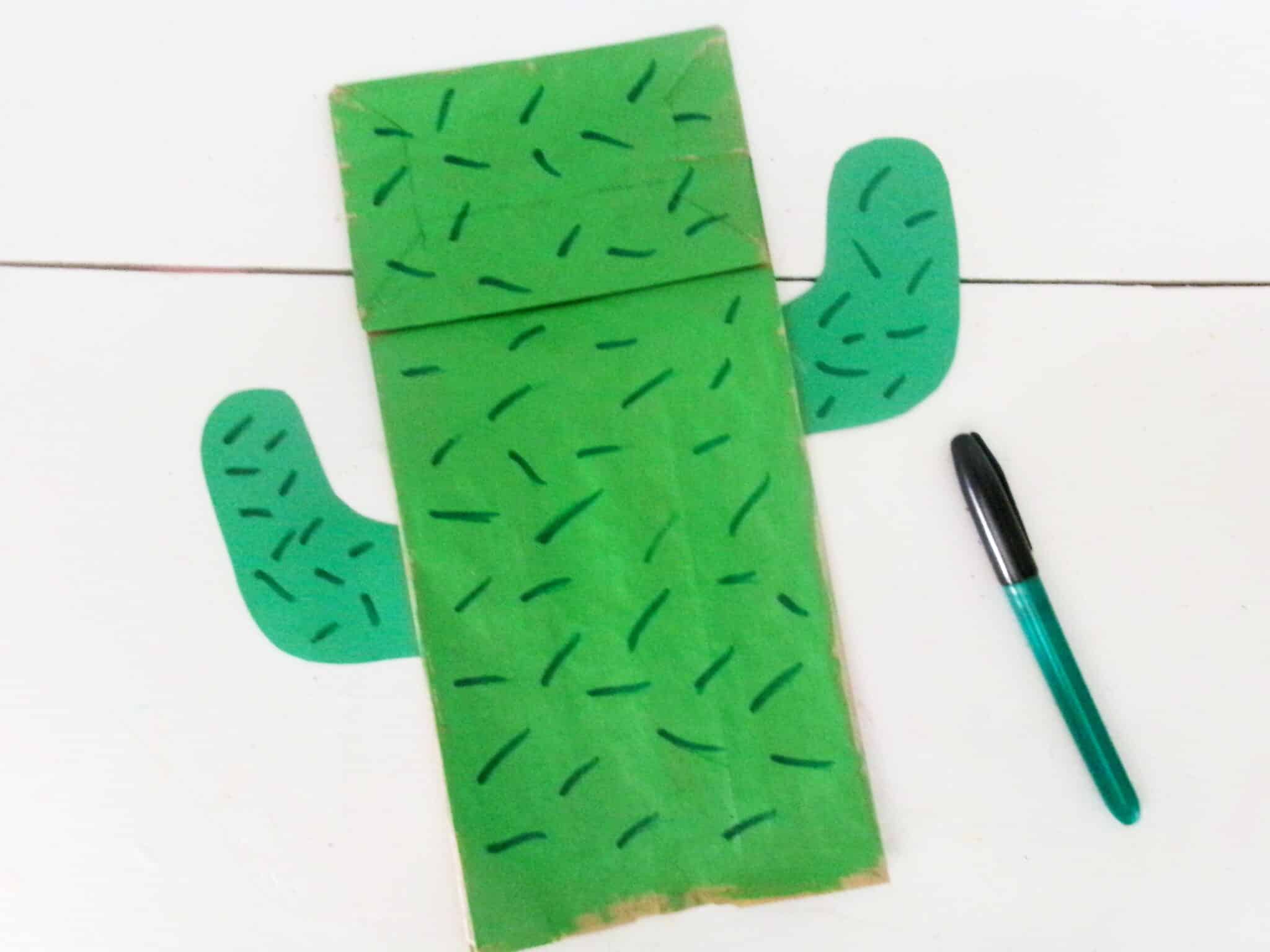 Paper Bag Cactus Craft - Kids Activity Zone