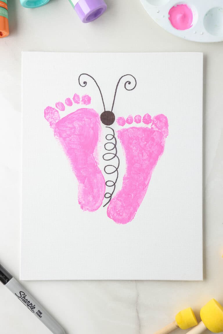 Footprint Butterfly Craft - Kids Activity Zone