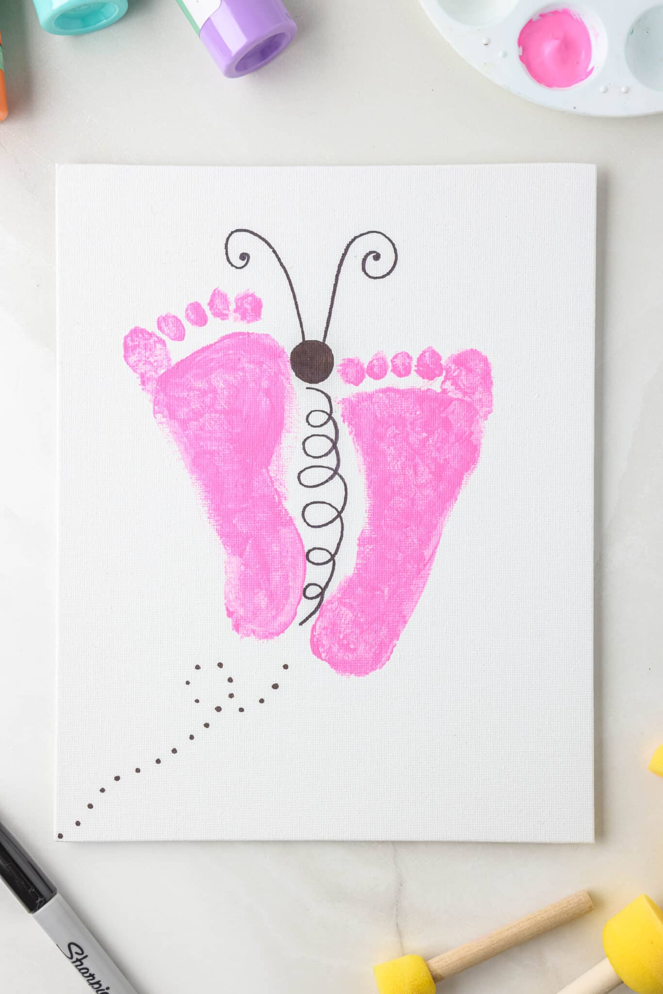 Footprint Butterfly Craft - Kids Activity Zone