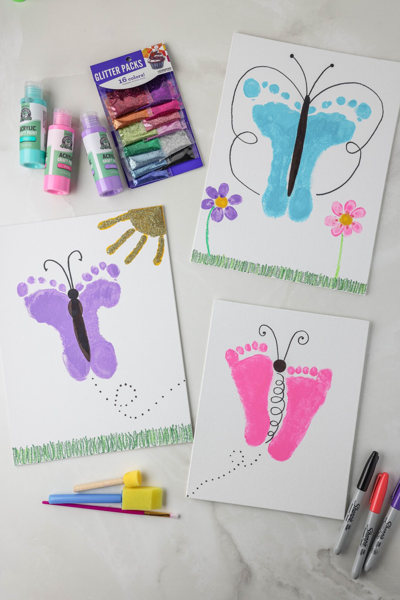 Footprint Butterfly Craft - Kids Activity Zone