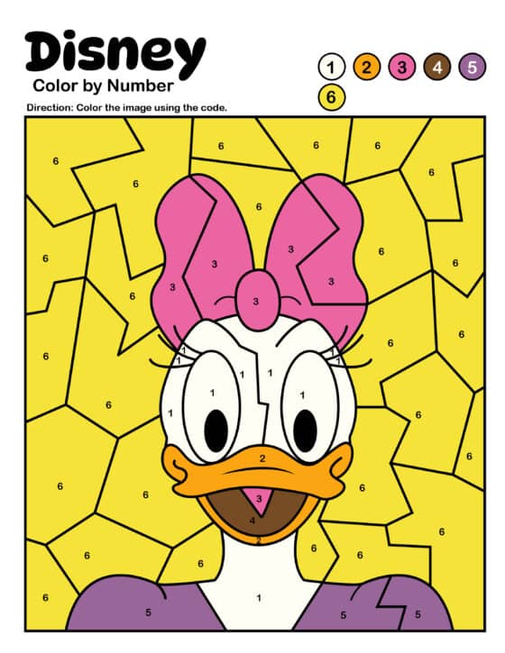 Disney Color by Number - Kids Activity Zone