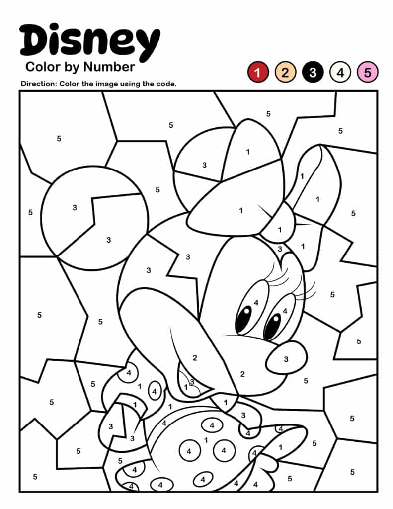Free Disney Color-by-Number Pages for Kids - Kids Activity Zone