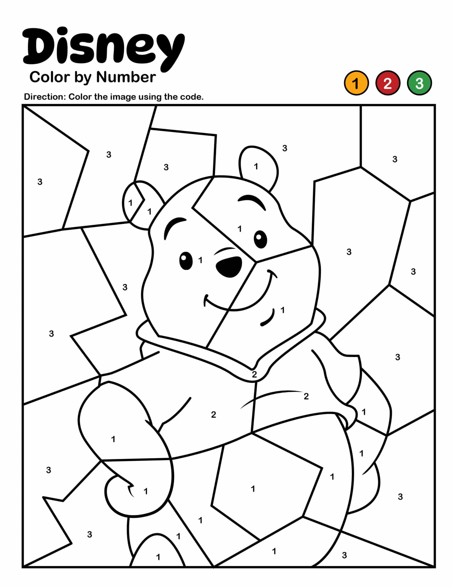 Disney Color by Number - Kids Activity Zone