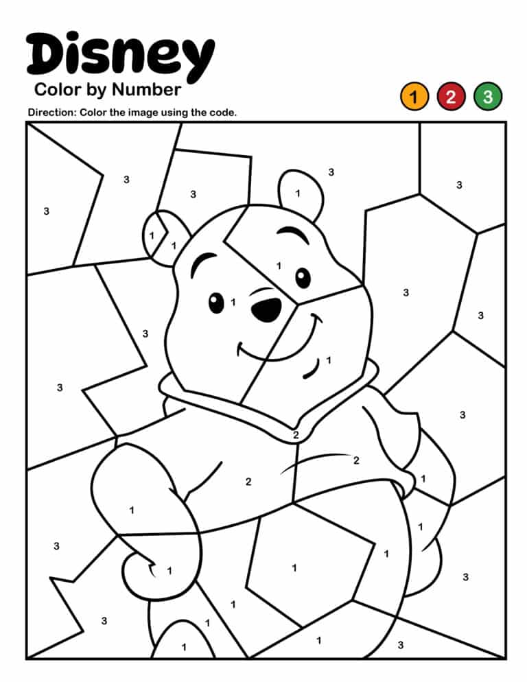 Disney Color by Number - Kids Activity Zone