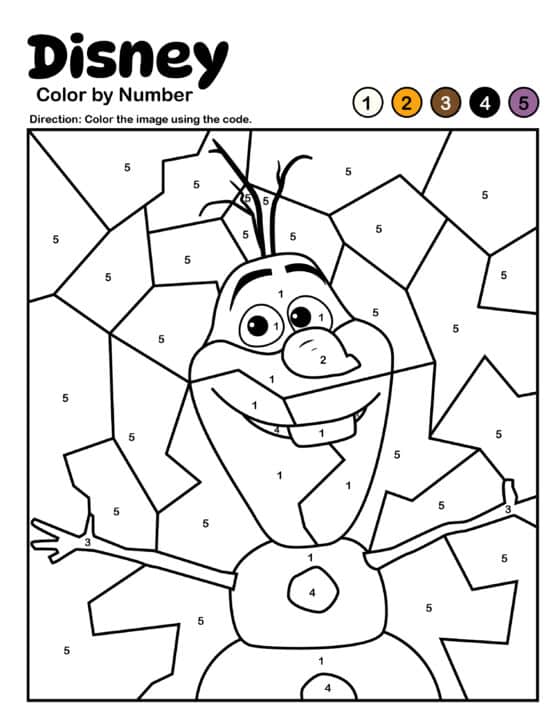 Disney Color by Number - Kids Activity Zone