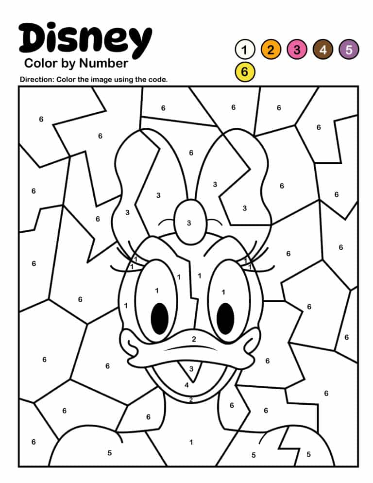 Disney Color by Number - Kids Activity Zone