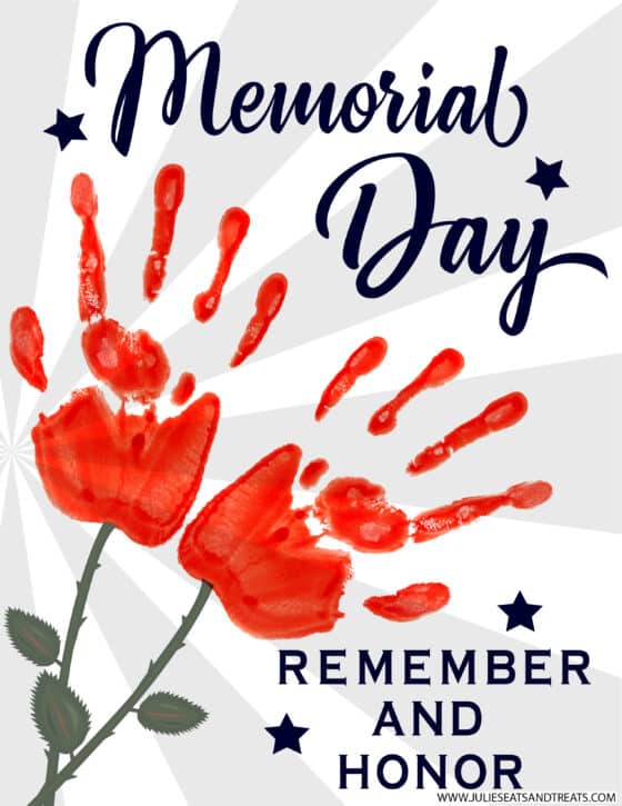 Memorial Day Handprint Art Printables - Kids Activity Zone