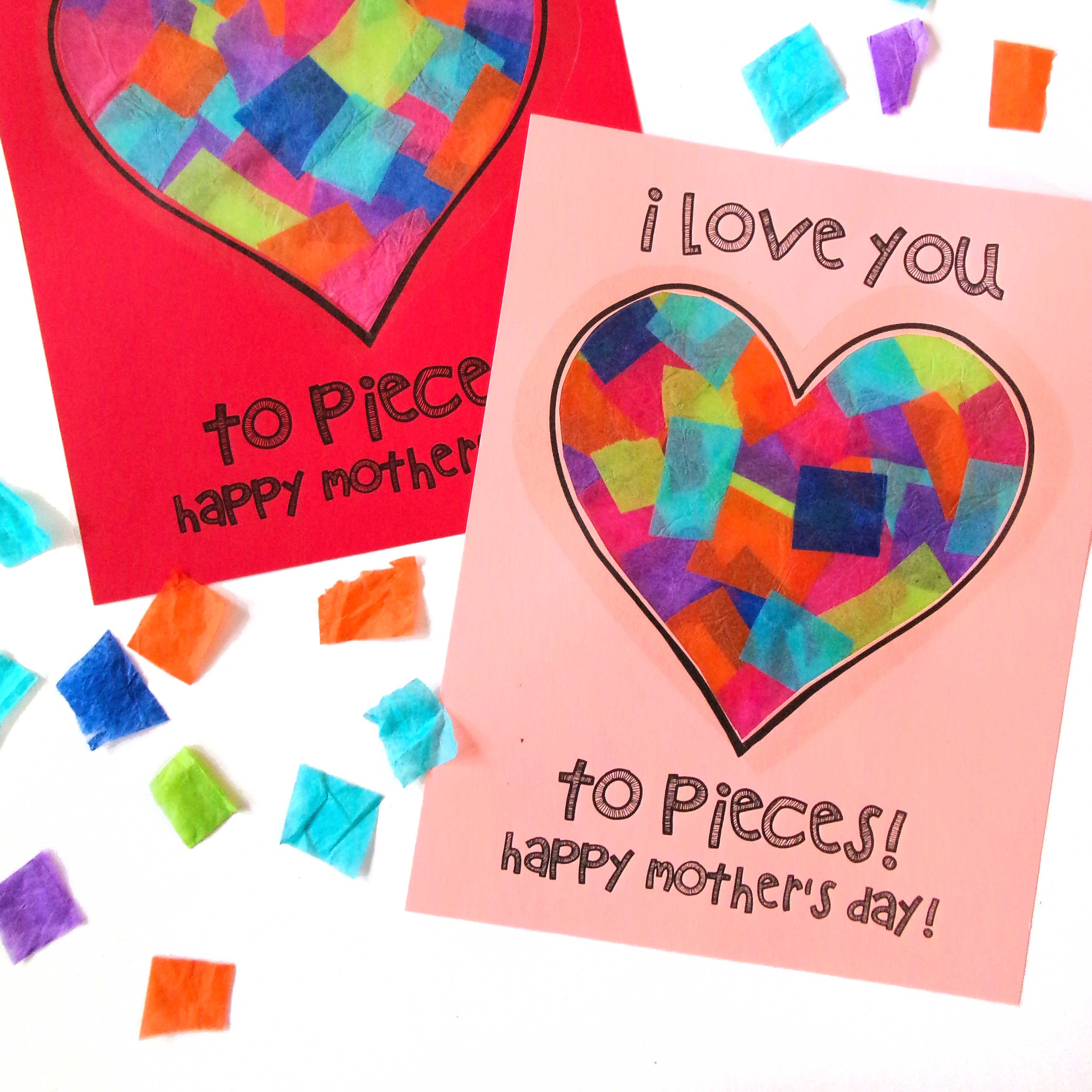 Mother's Day Love You To Pieces Card Craft - Kids Activity Zone