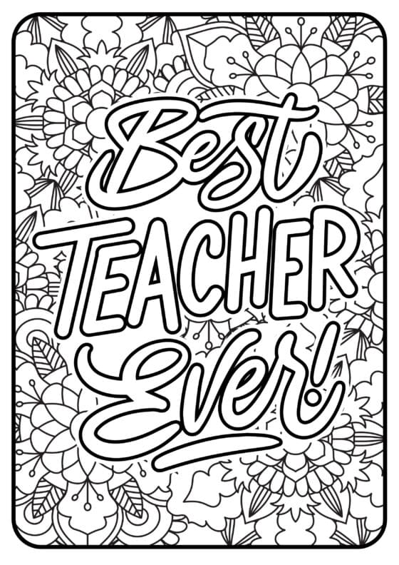 Teacher Appreciation Coloring Pages (Free Printables for Kids) - Kids ...