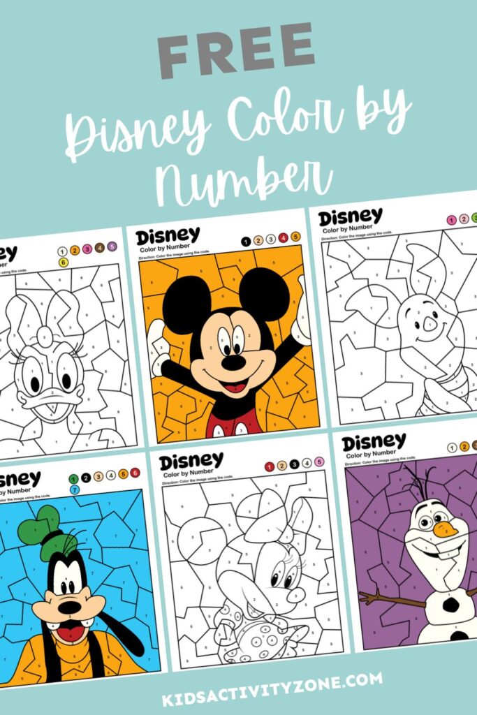 Disney Color by Number - Kids Activity Zone