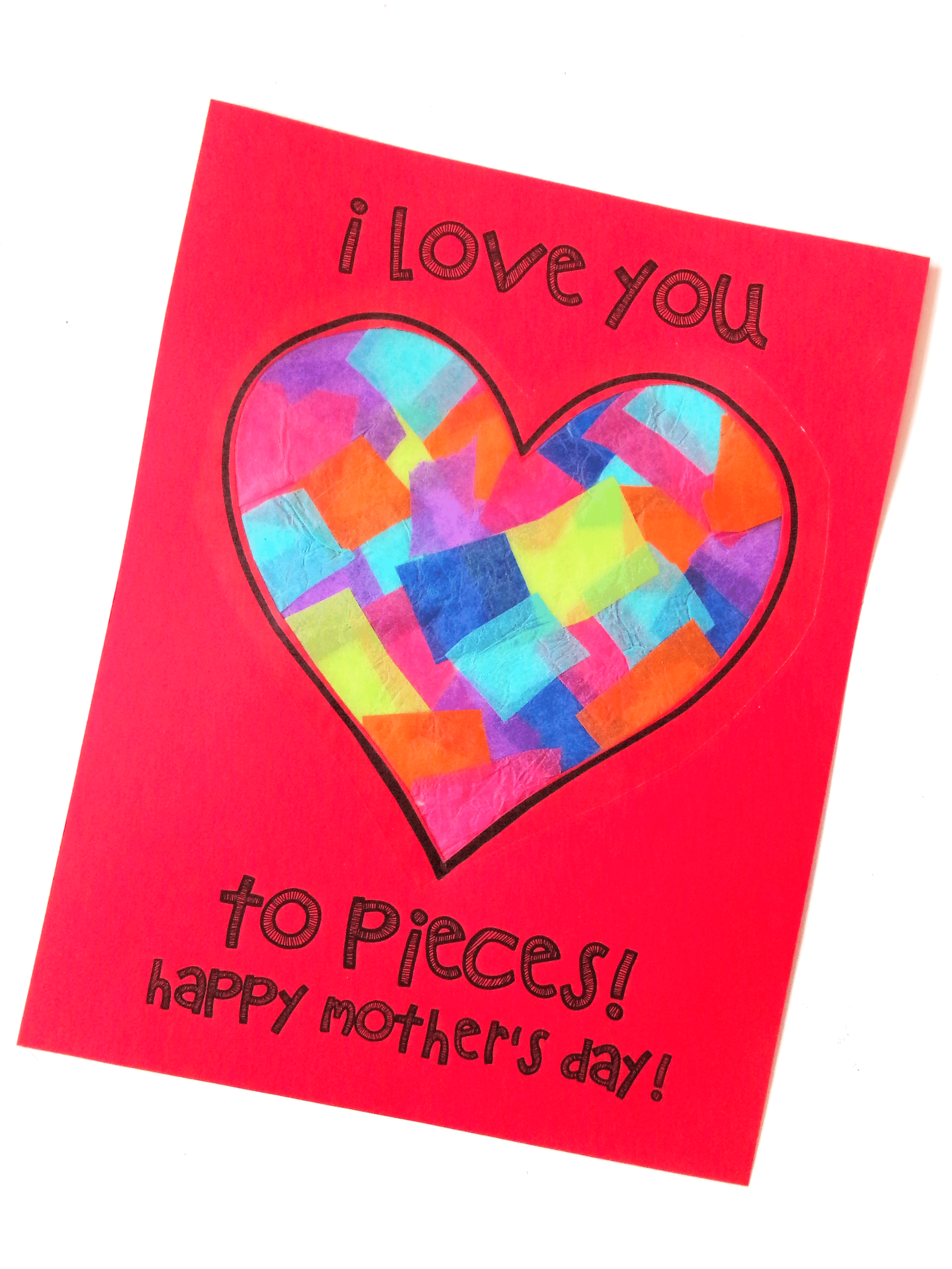 Mother's Day Love You To Pieces Card Craft - Kids Activity Zone
