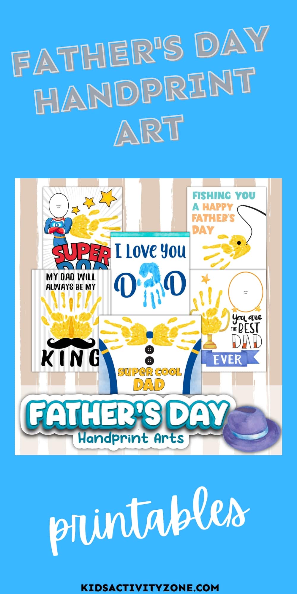 Father's Day Handprint Art Printables - Kids Activity Zone
