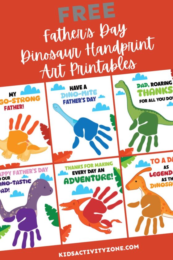 Father's Day Dinosaur Handprint Art - Kids Activity Zone