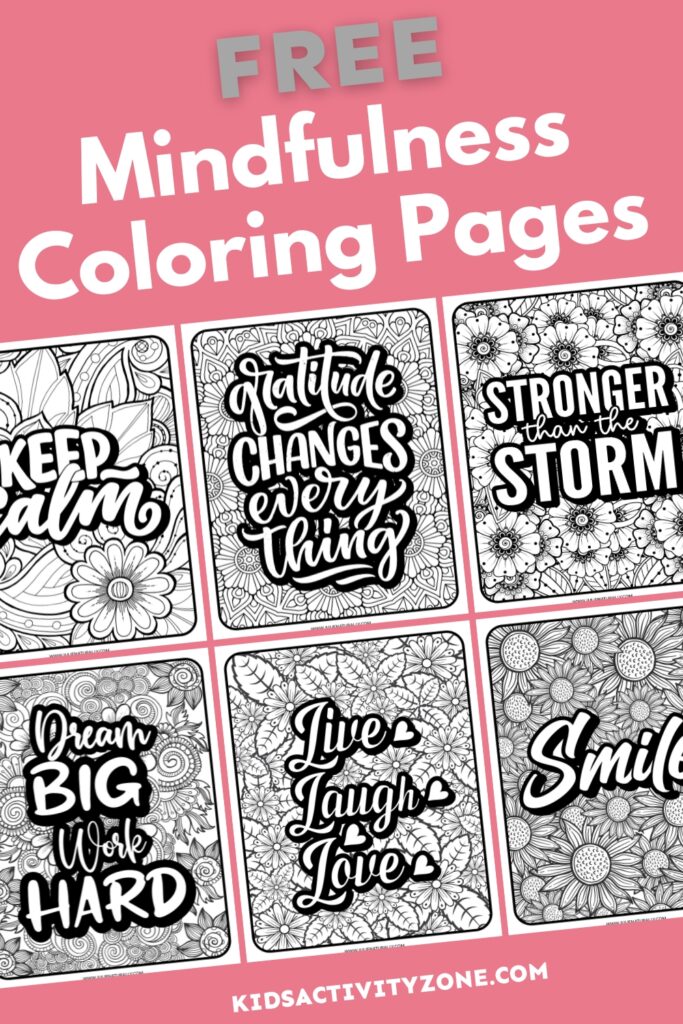 Mindfulness Coloring Pages - Kids Activity Zone