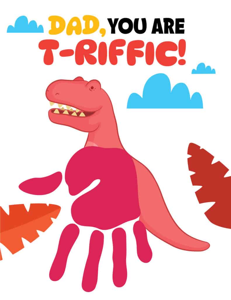 Father's Day Dinosaur Handprint Art - Kids Activity Zone