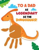 Father's Day Dinosaur Handprint Art - Kids Activity Zone