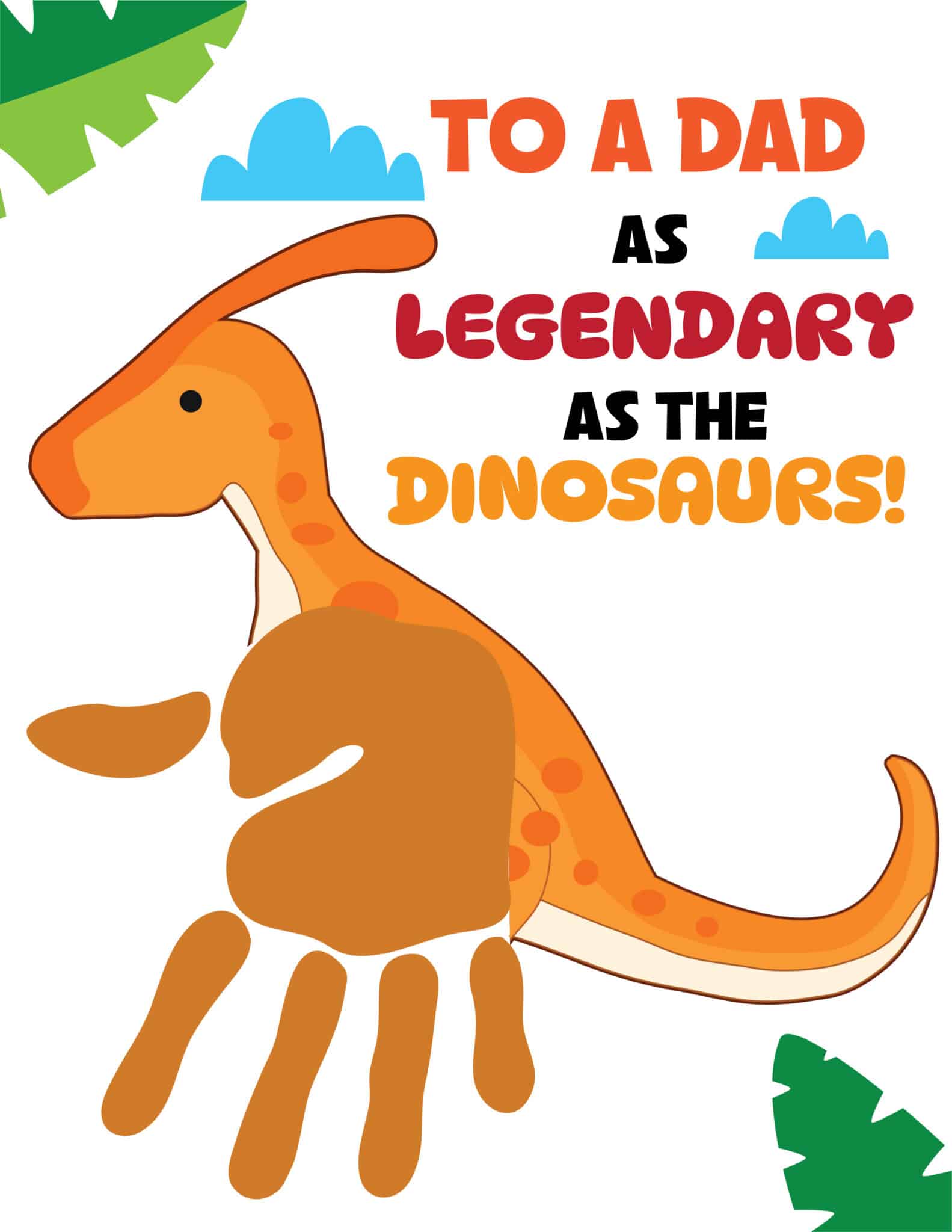 Father's Day Dinosaur Handprint Art - Kids Activity Zone