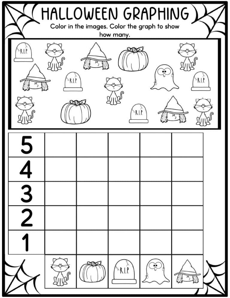 Halloween Graphing Worksheets - Kids Activity Zone