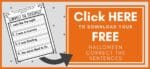 Halloween Correct the Sentences Worksheets - Kids Activity Zone