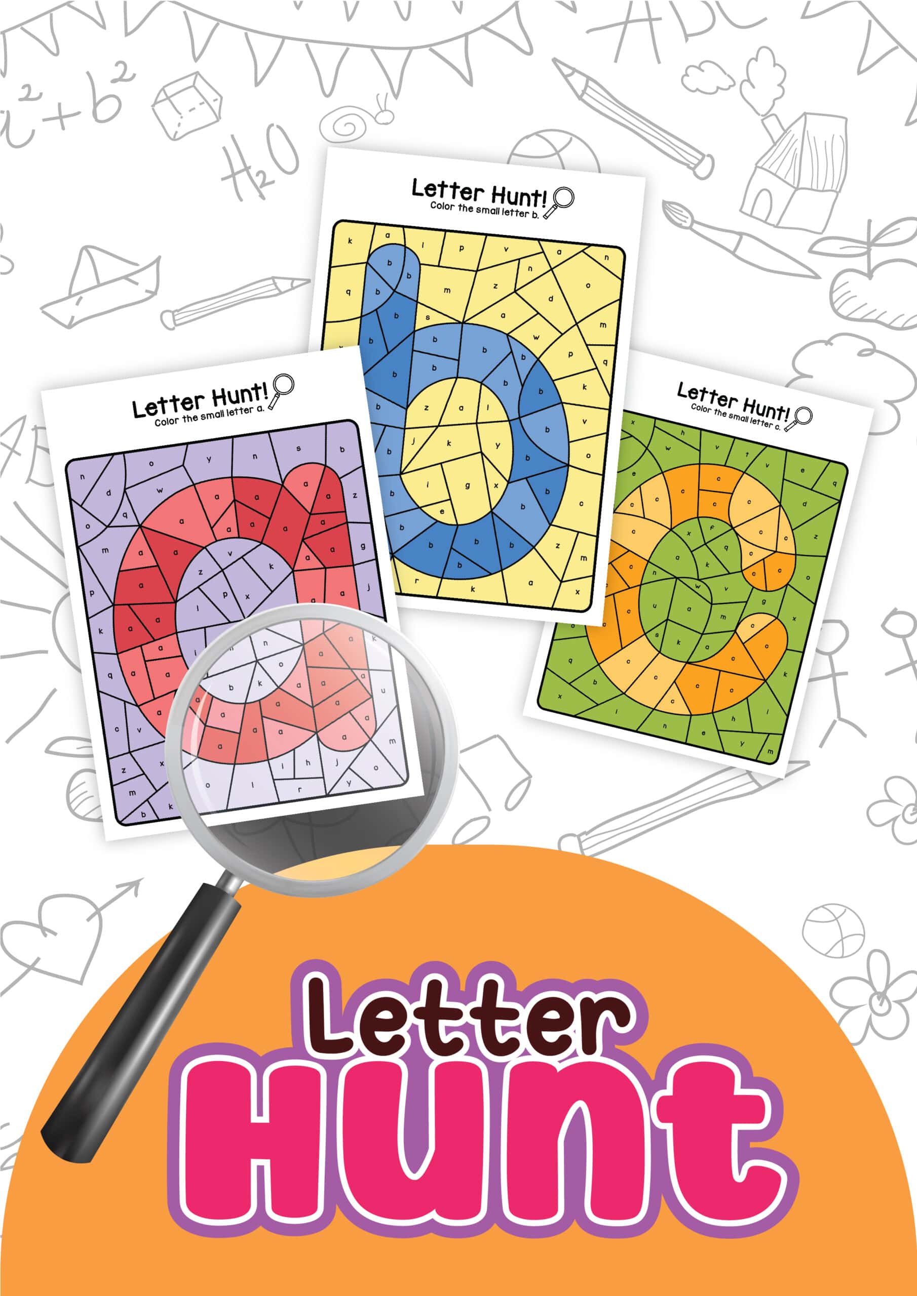 Letter Coloring Pages - Hidden Letter Hunt - Kids Activity Zone