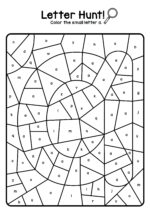Letter Coloring Pages - Hidden Letter Hunt - Kids Activity Zone