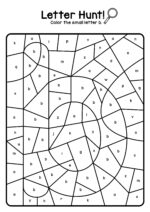 Letter Coloring Pages - Hidden Letter Hunt - Kids Activity Zone