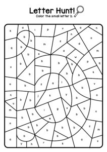 Letter Coloring Pages - Hidden Letter Hunt - Kids Activity Zone